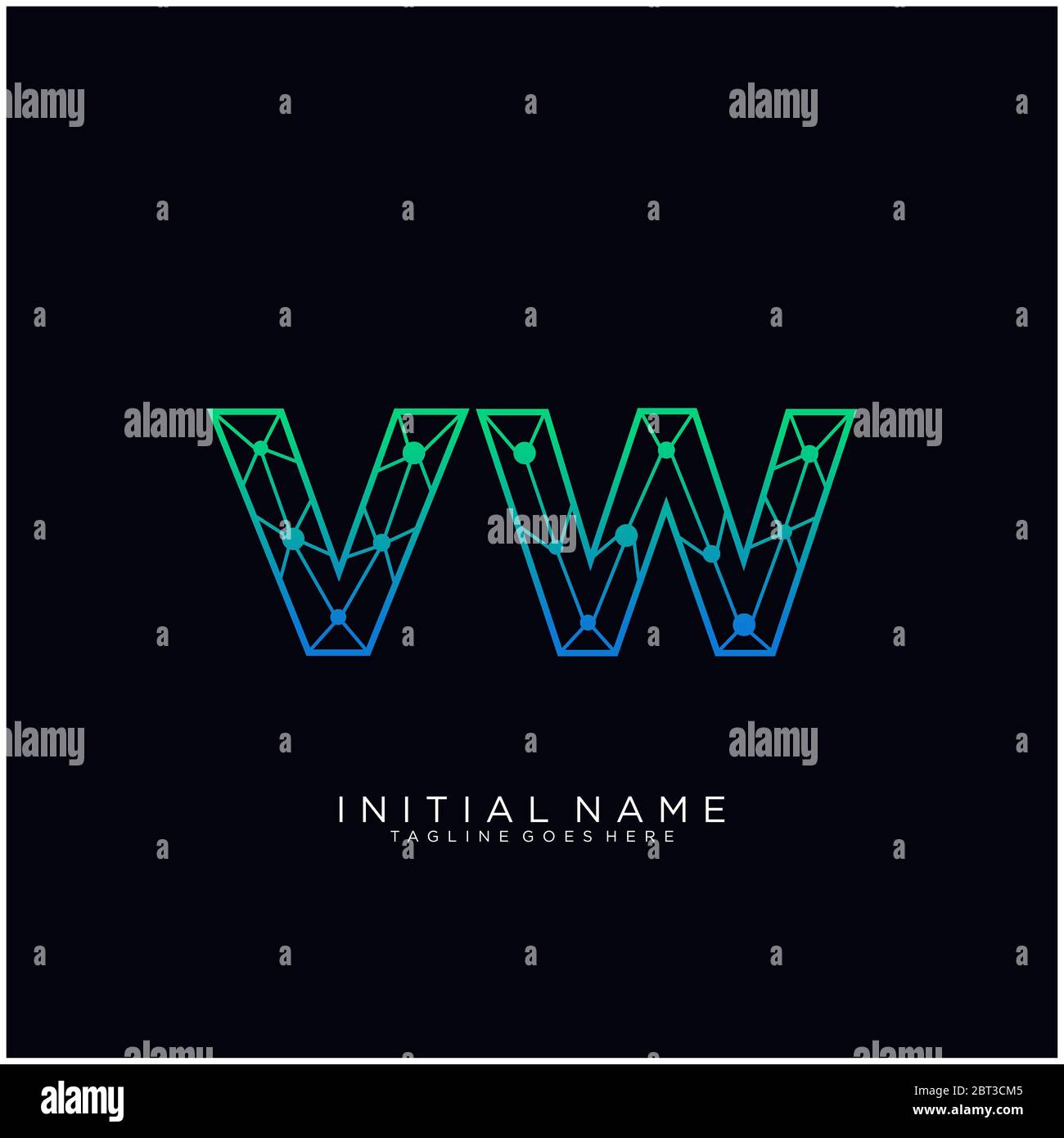 Vw letter logo Stock Vector Images - Alamy