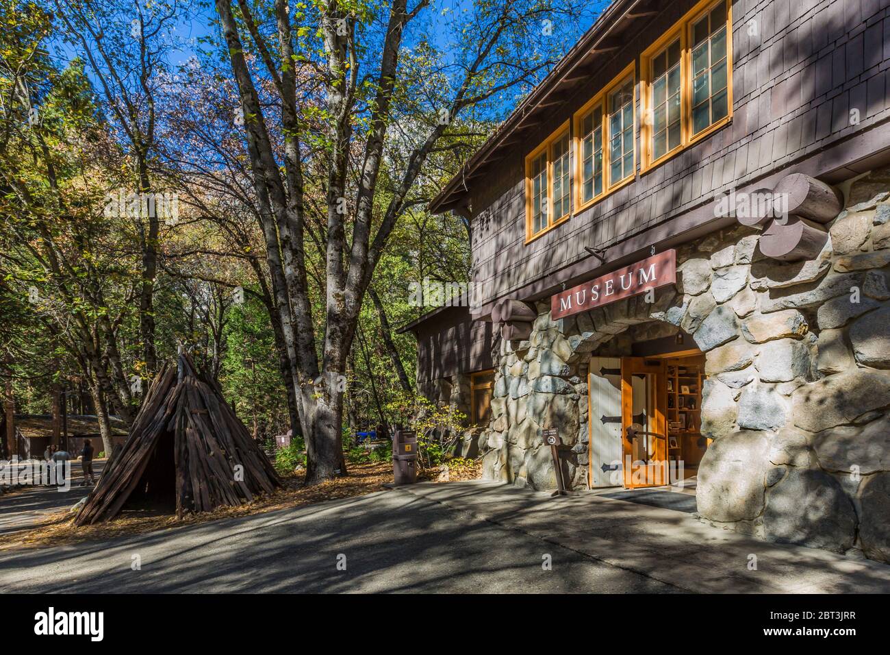 Exterior of Yosemite Museum, designed by architect Herbert Maier, in ...
