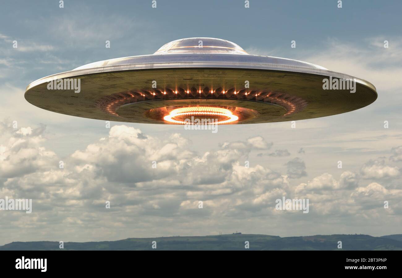 Unidentified flying object (UFO), illustration Stock Photo - Alamy