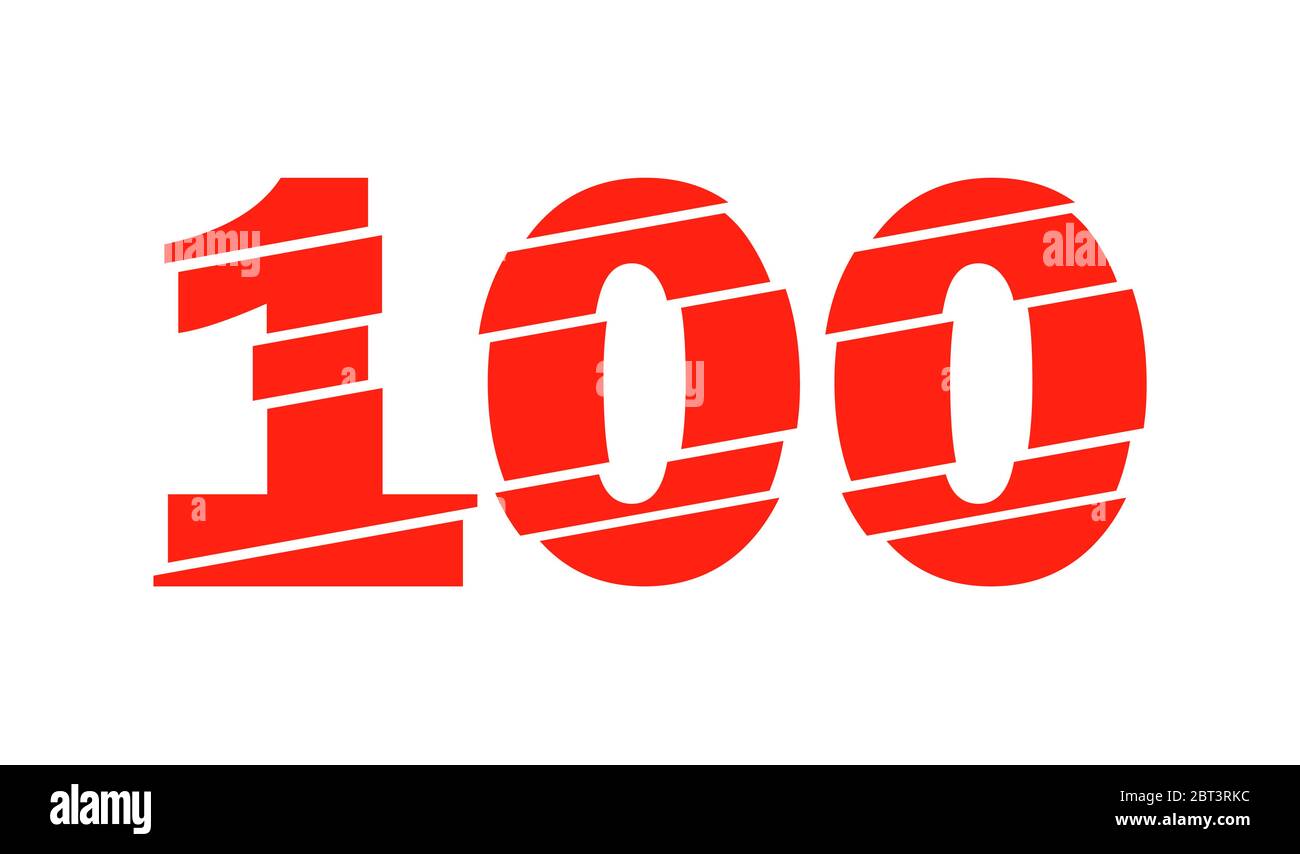 Number 100 and decorative hi-res stock photography and images - Alamy