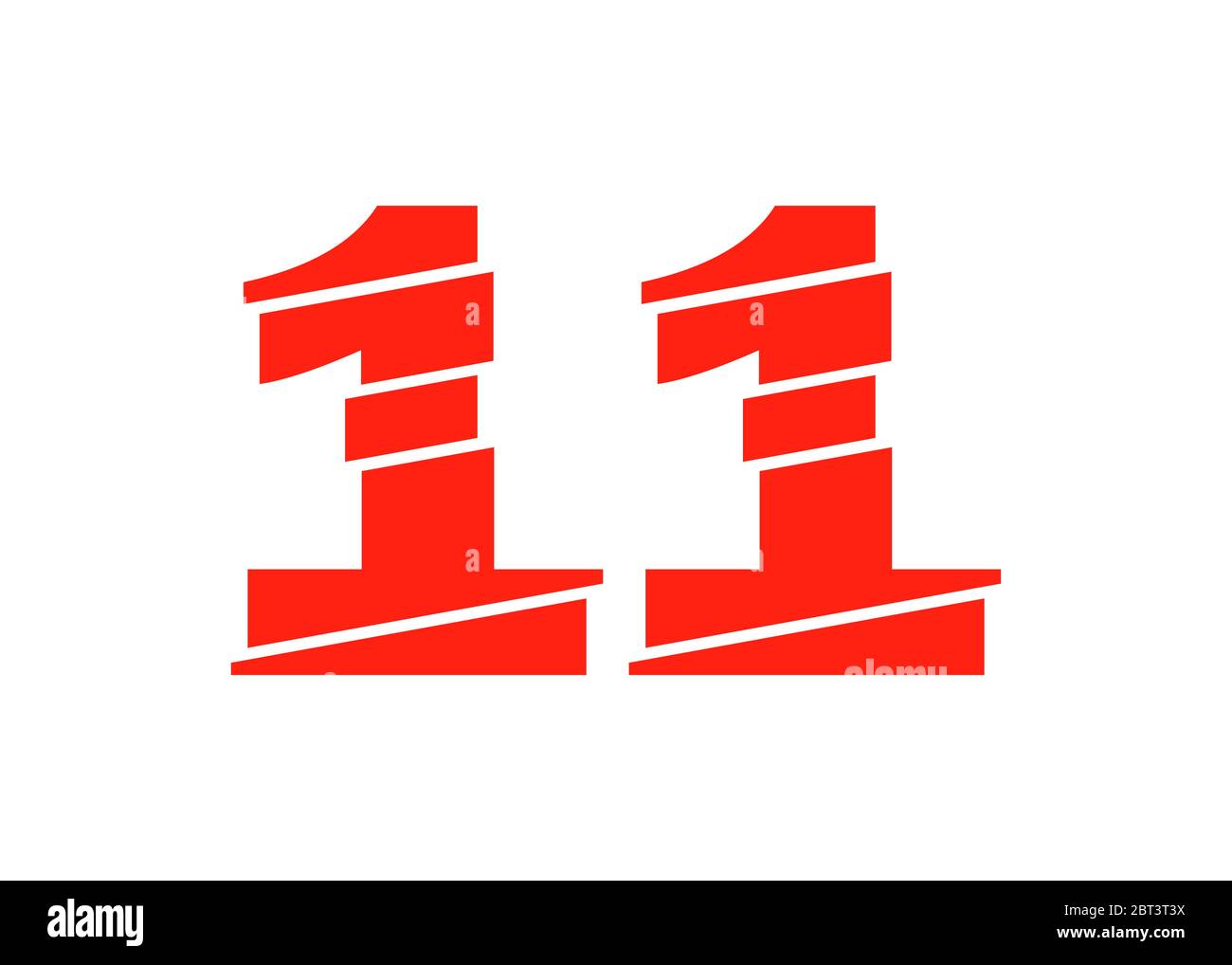 11 number Stock Vector Images - Alamy
