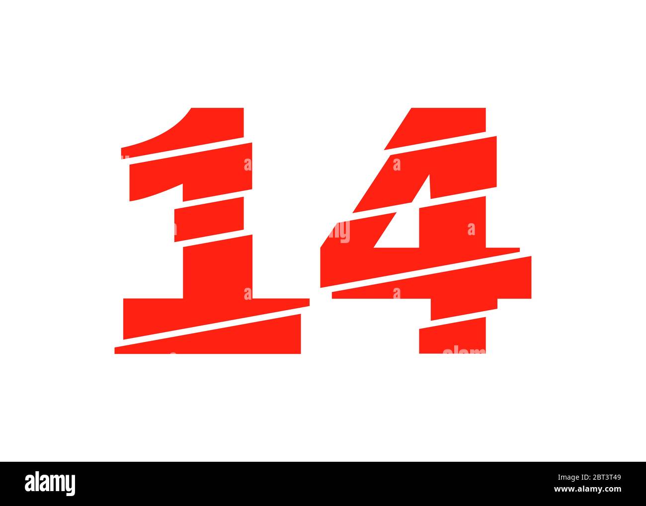 Number 14 Stock Vector Images - Alamy