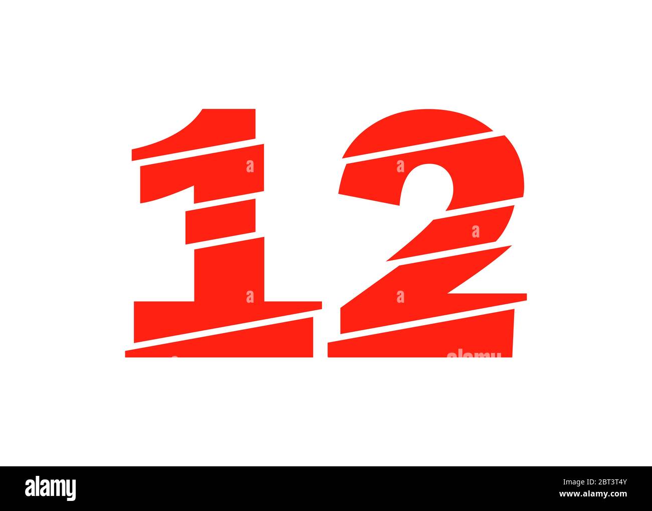 Number 12 twelve Stock Vector Images - Alamy