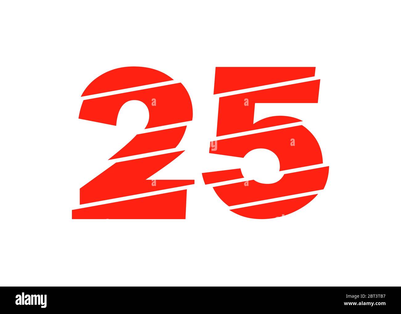 Number 25 vector vectors hi-res stock photography and images - Alamy
