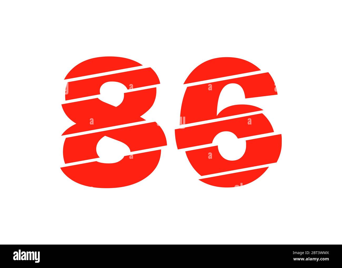 Numeral 86 Stock Vector Images - Alamy