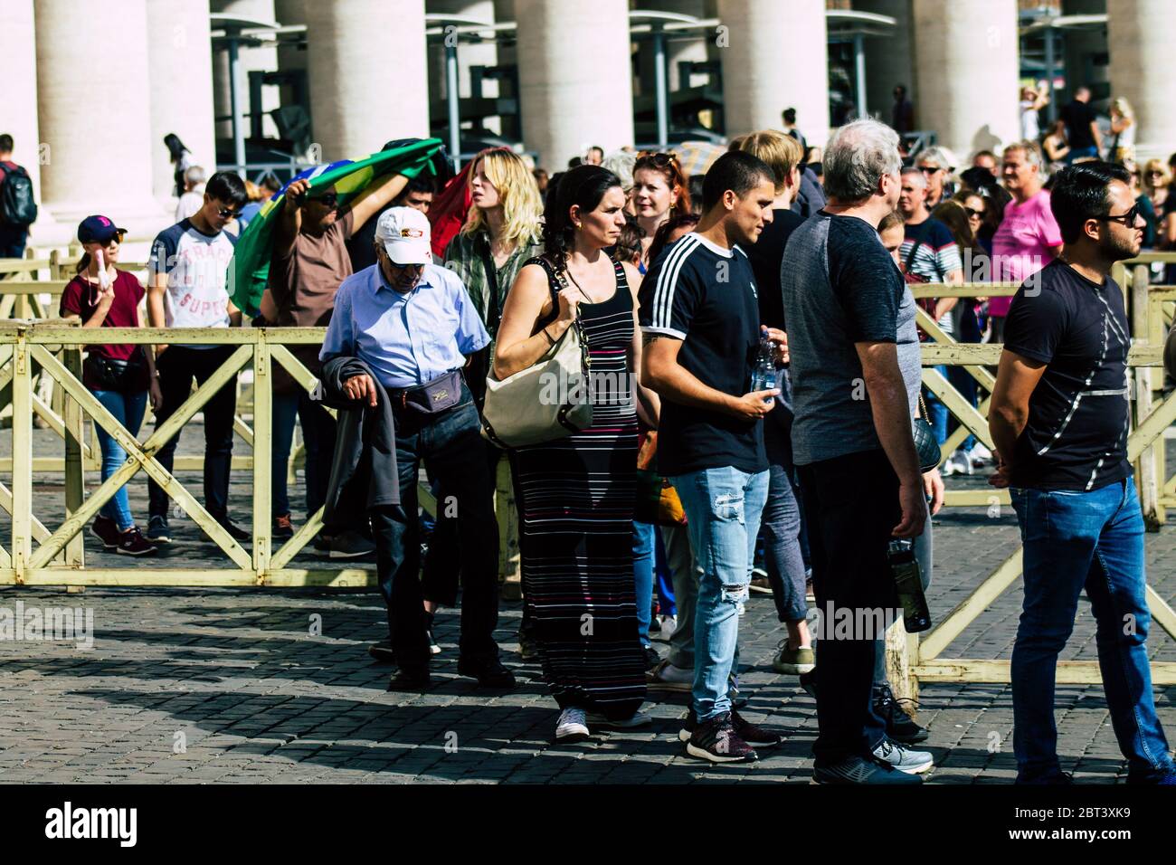 Vatican City Italy October 18, 2019 View of unknown people visiting St ...