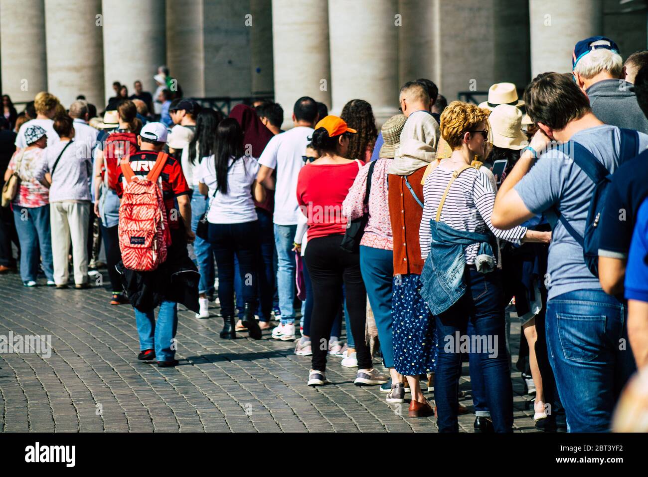 Vatican City Italy October 18, 2019 View of unknown people visiting St ...
