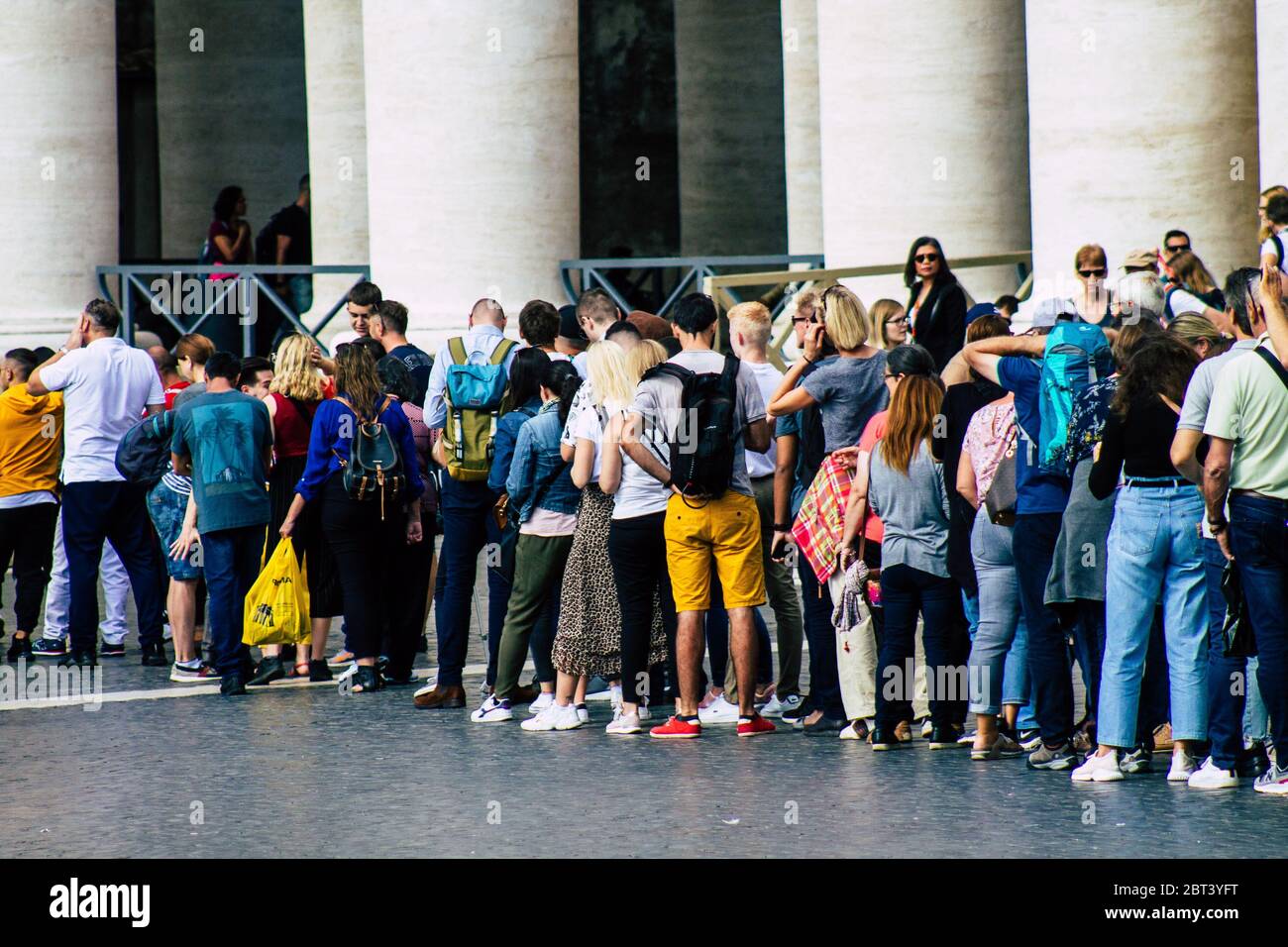 Vatican City Italy October 18, 2019 View of unknown people visiting St ...
