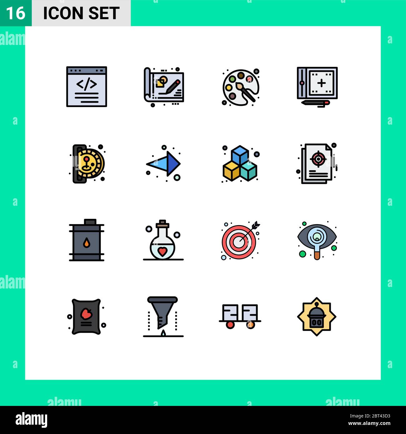 16 Creative Icons Modern Signs and Symbols of drawing, design, drawing ...