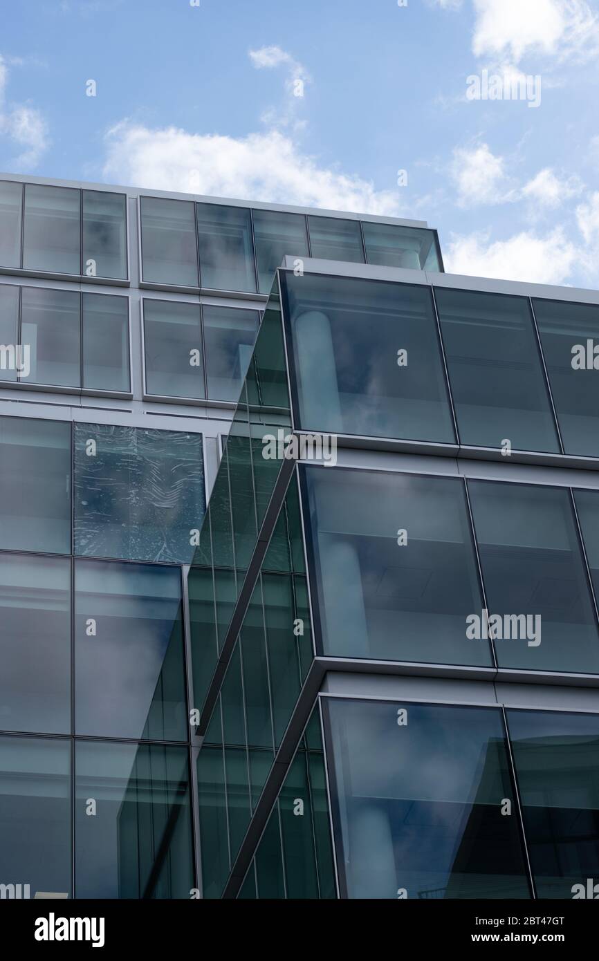 London, UK - 16 May 2020: Glass fronted office building in London Stock ...