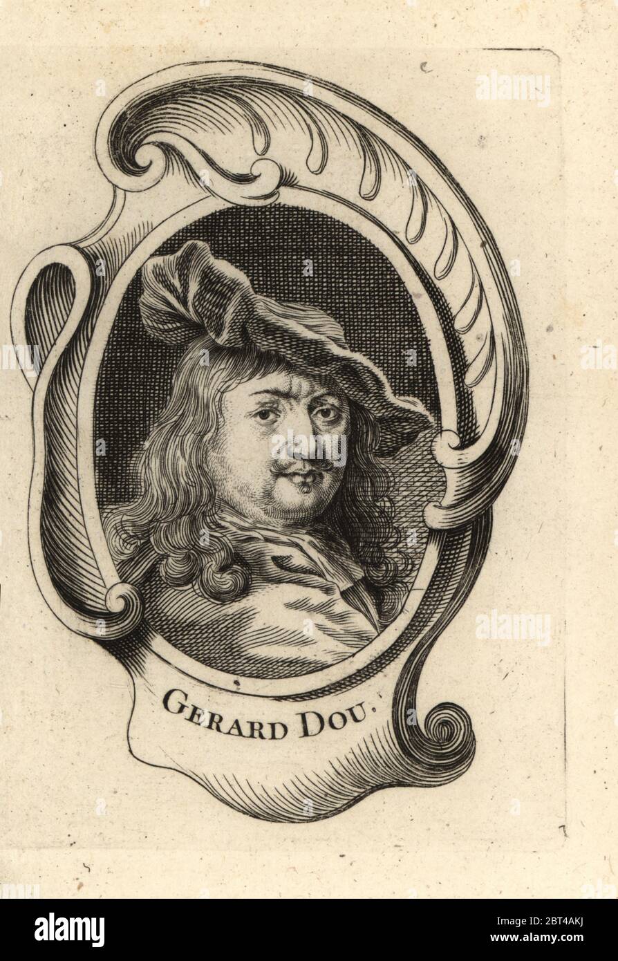 Portrait of Gerrit Dou, Dutch Golden Age painter 1613-1675. Gerard Dou ...