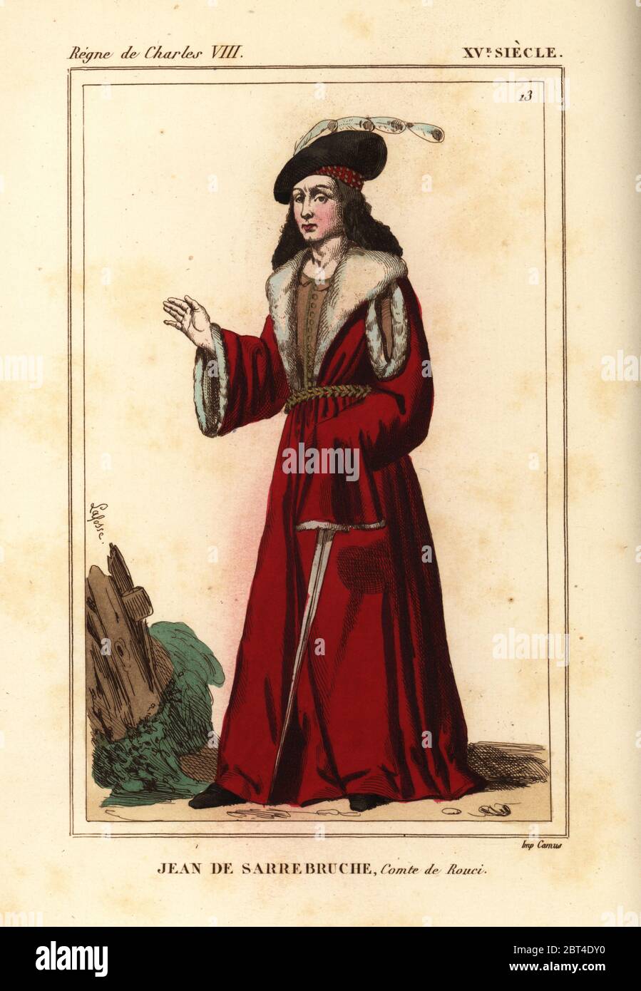 Jean VII de Sarrebruche, Comte de Rouci, d. 1497. Handcoloured ...