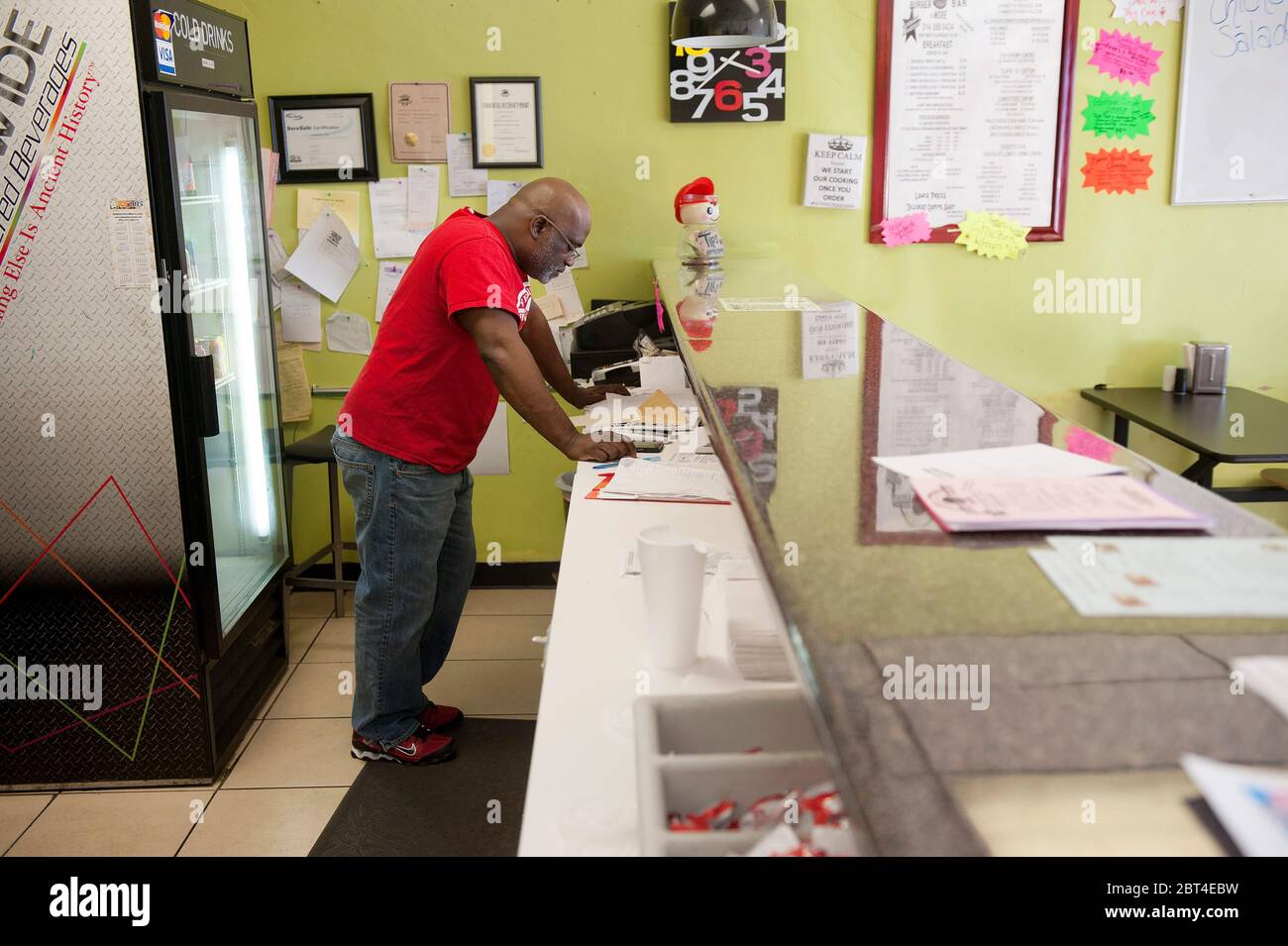 19 FEB. 2015 -- FERGUSON, Mo. -- Charles Davis, who with his wife ...
