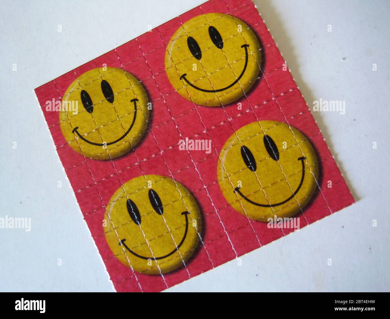 Lsd stick papers smile face retro psychedelic macro vintage background ...