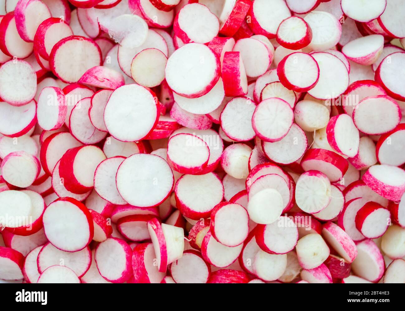 Fresh raw The radish is cut slices Stock Photo - Alamy