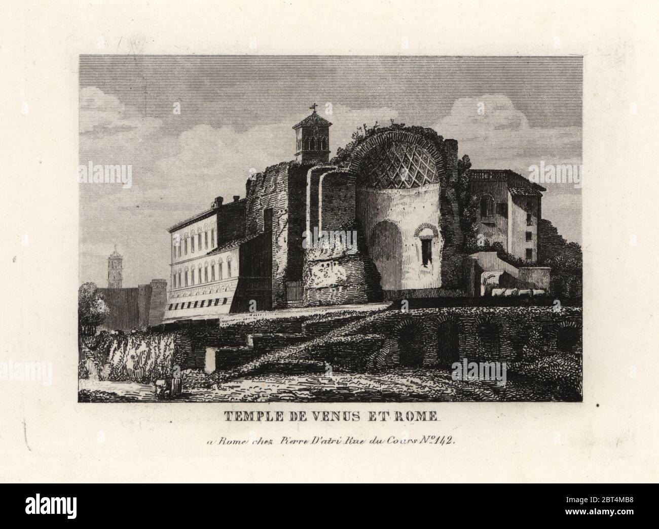 View of the Temple of Venus and Roma, Templum Veneris et Romae, Rome ...