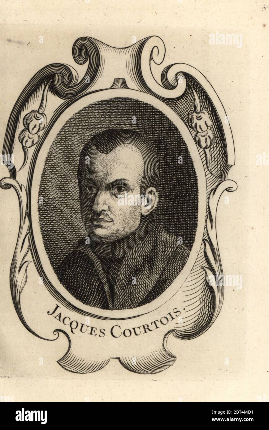 Portrait of Jacques Courtois or Giacomo Cortese, French-Italian painter ...