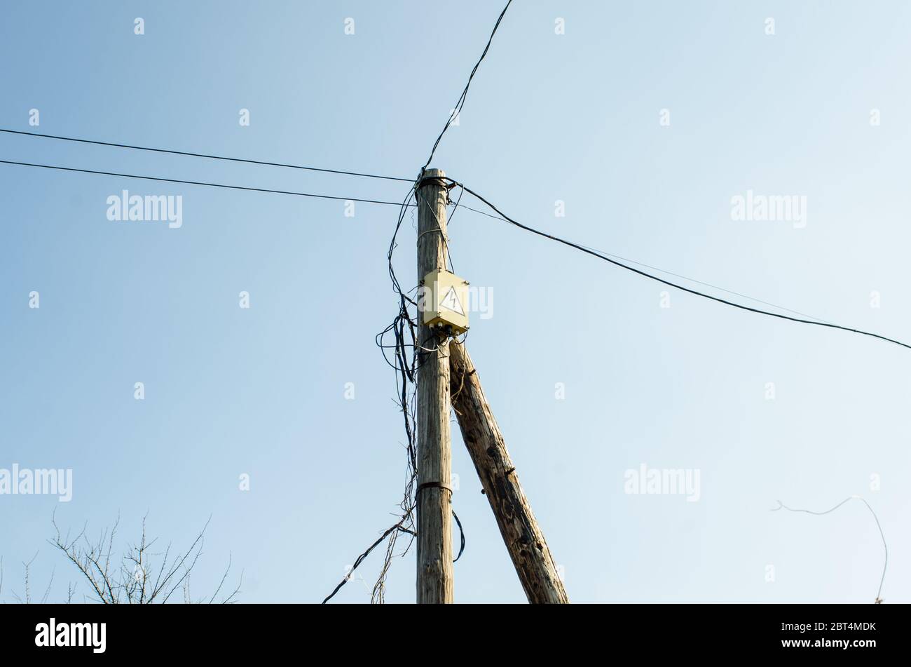 Old electricity pole hi-res stock photography and images - Alamy