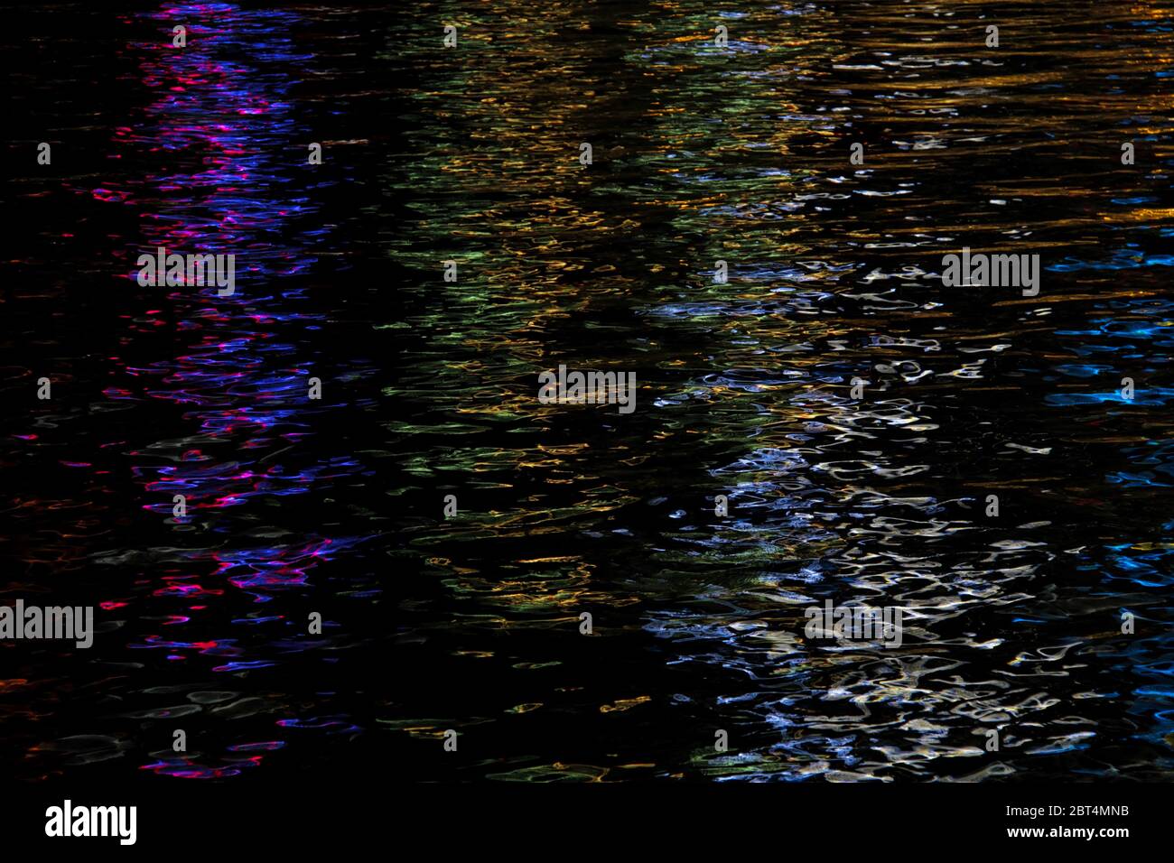 Colorful Reflections of light in Water Stock Photo - Alamy