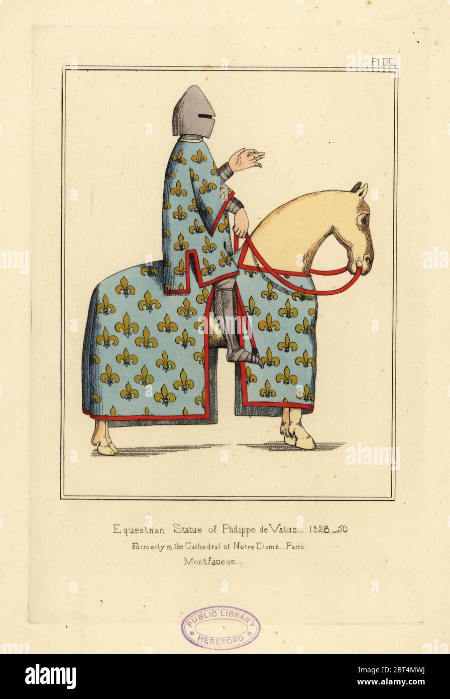 Equestrian statue of Philippe VI de Valois, king of France, 1328-1350 ...
