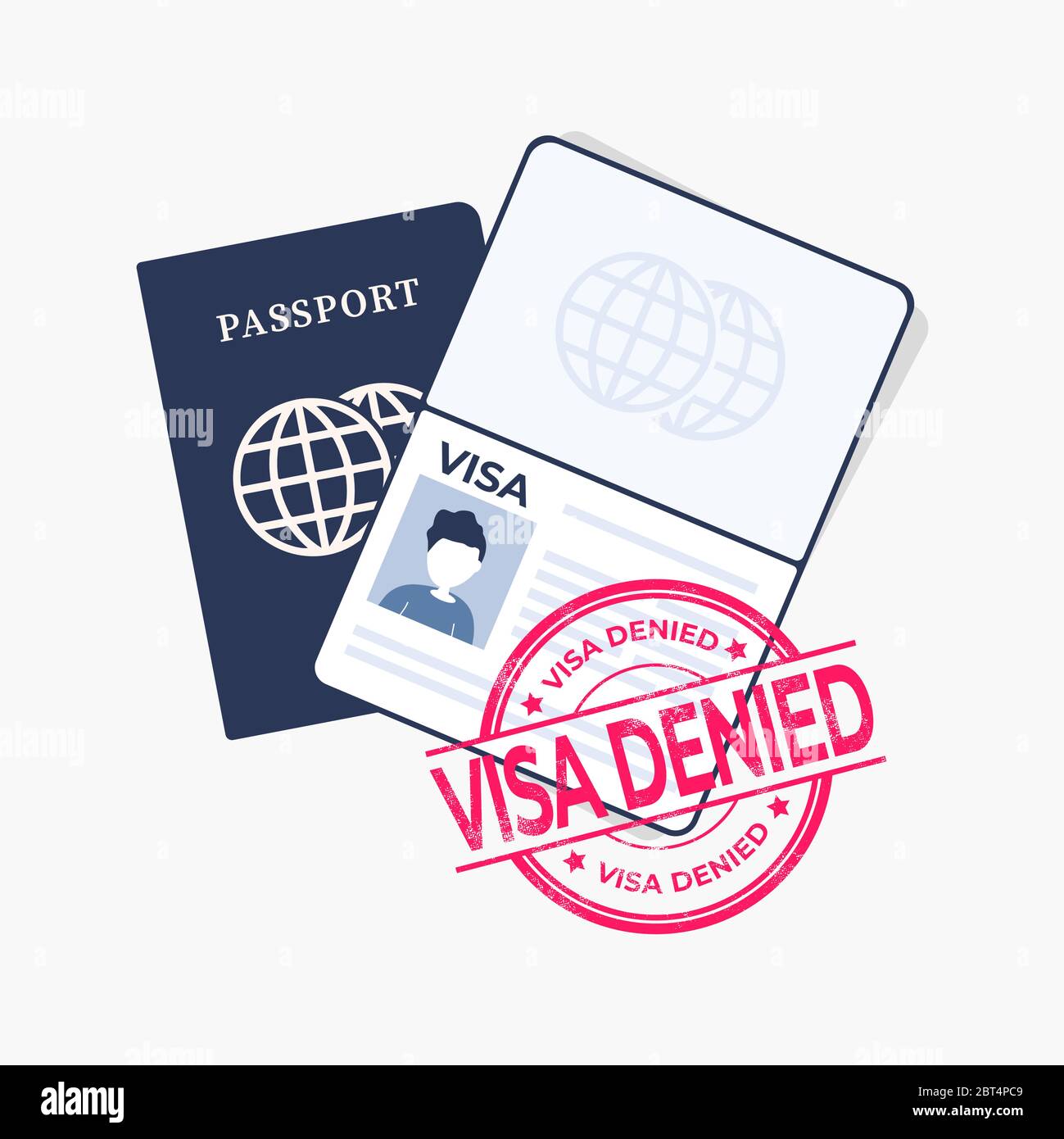 Refused stamp Stock Vector Images - Alamy