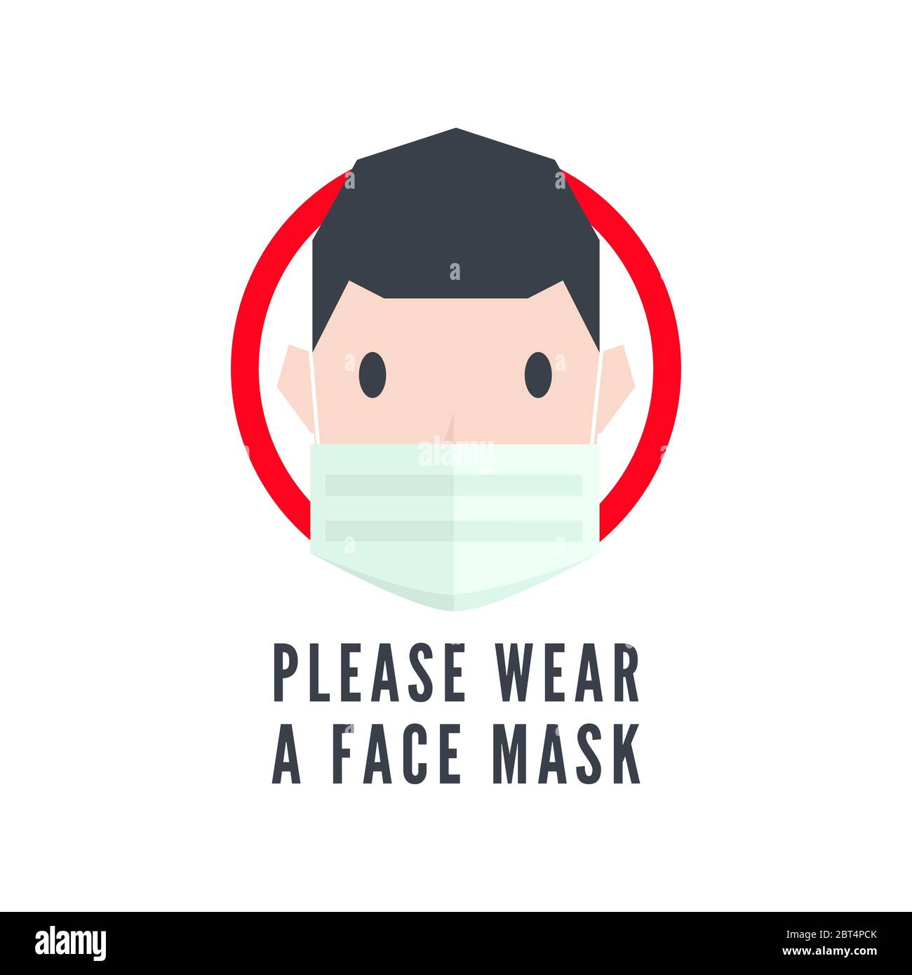 Please wear a face mask sign Stock Vector Image & Art - Alamy
