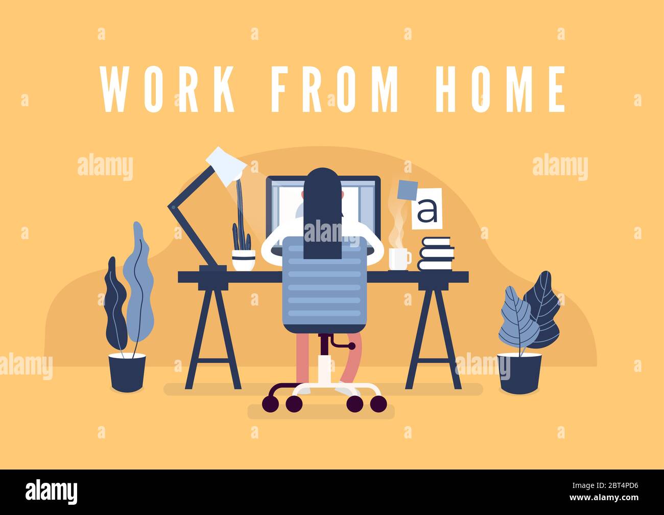 Work from home concept. Graphic design workspace. Designers sitting on ...