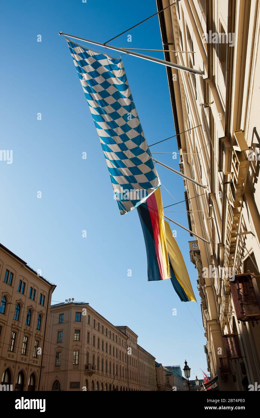 munich and the flags Stock Photo - Alamy
