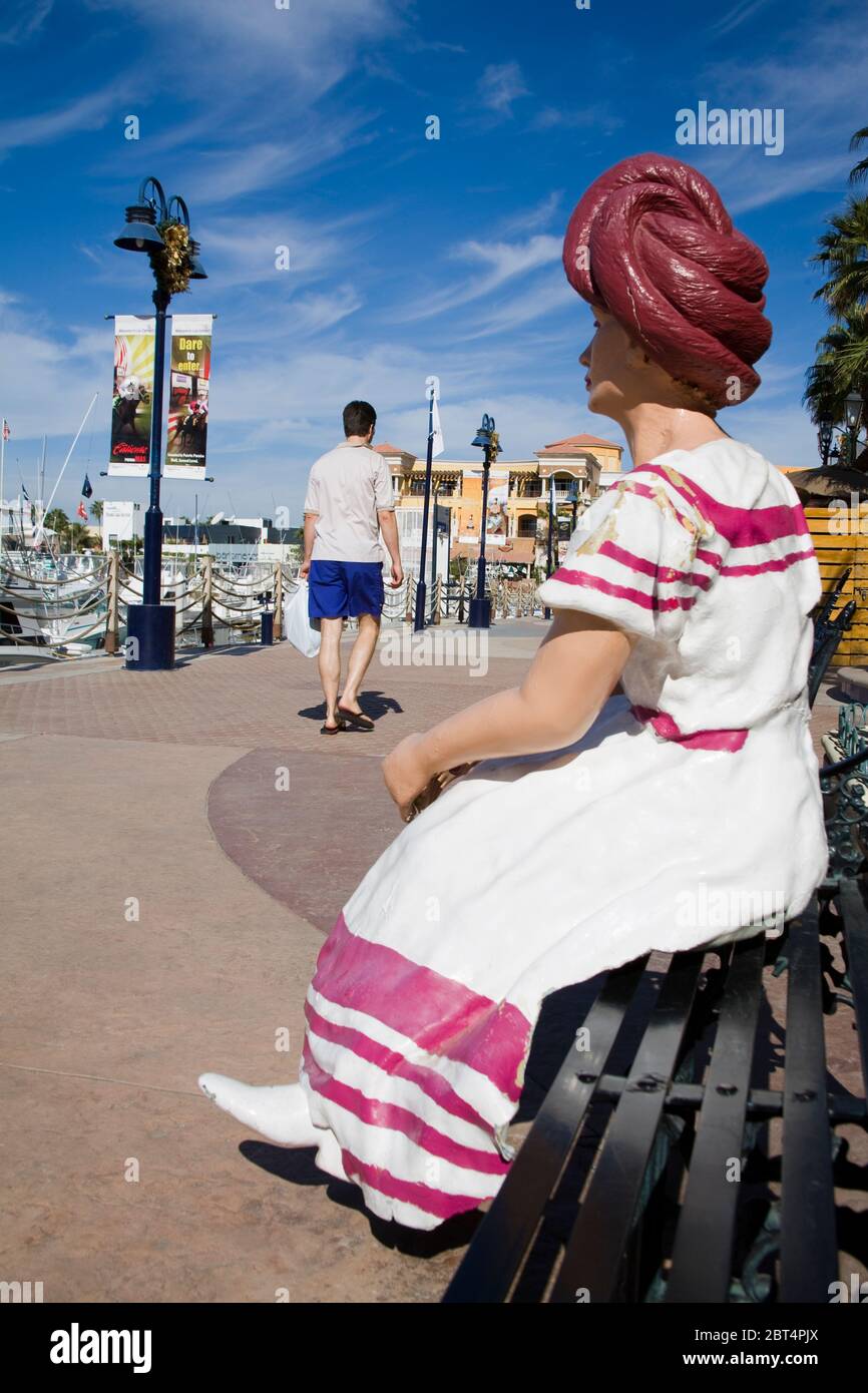 Statue outside the Tequila Museum, Cabo San Lucas, Baja California ...