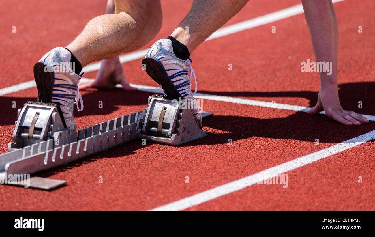 contest, athletics, sprinter, athlete, starting block, originator ...