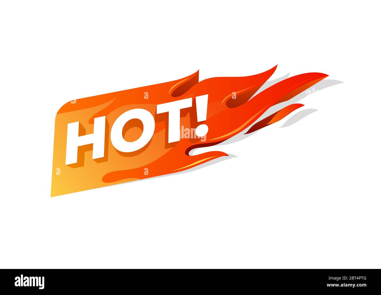Hot fire sign, promotion fire banner, price tag, hot sale, offer, price ...