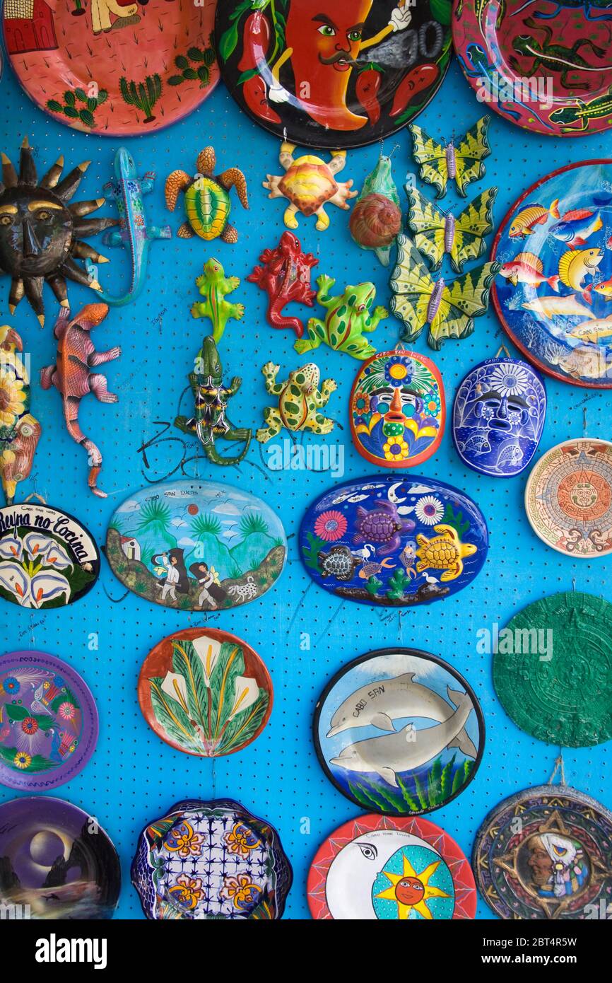 Local Crafts in Store, Cabo San Lucas, Baja California, Mexico Stock ...