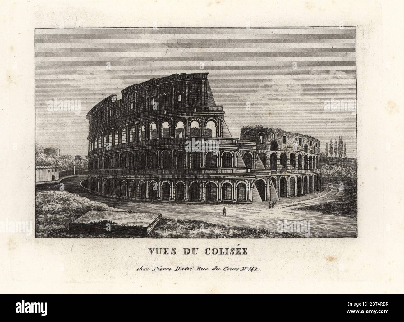 View of the ruins of the Colosseum, Amphitheatrum Flavium, Rome ...