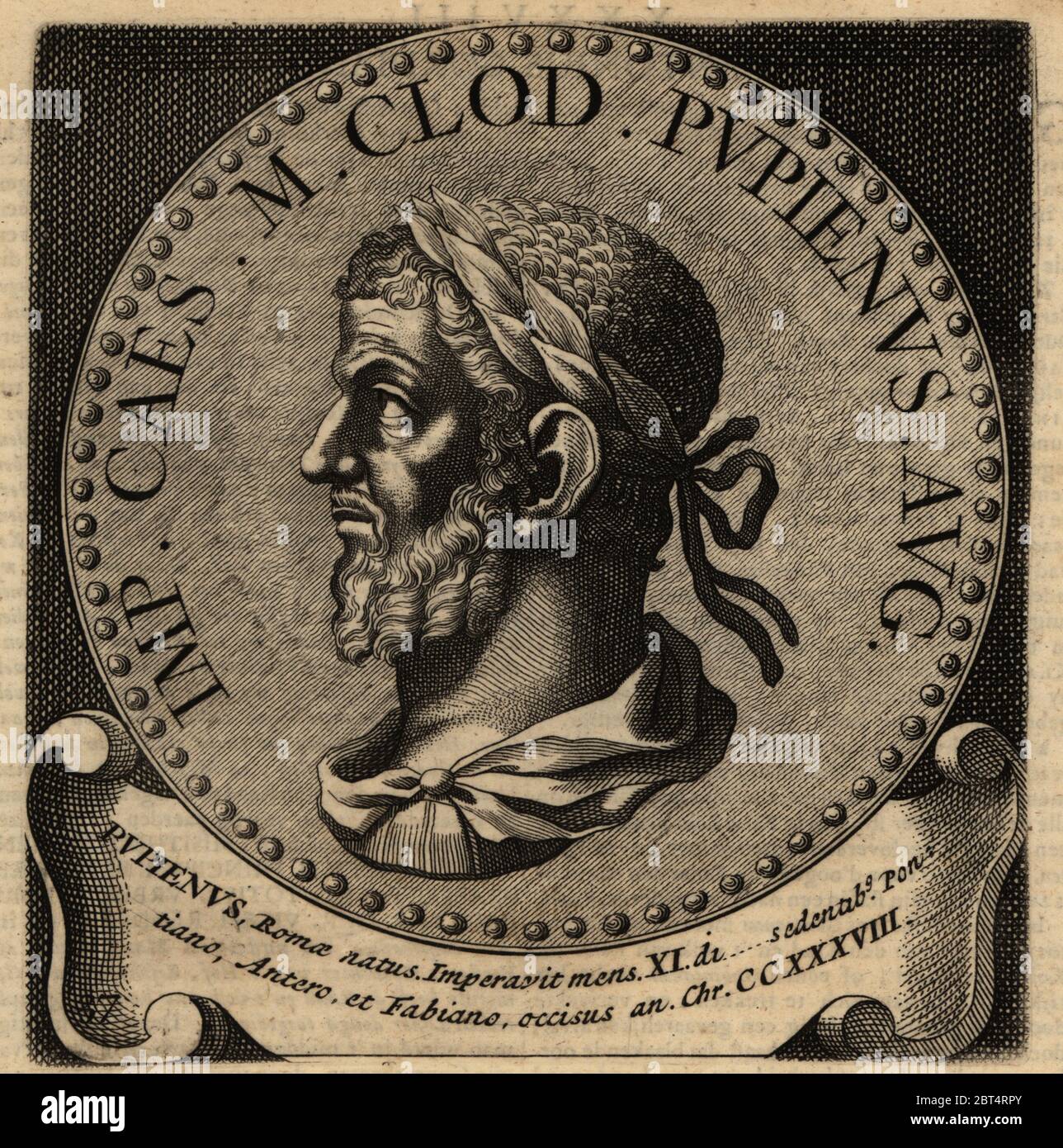 Roman Emperor Pupienus, 170-238. Marcus Clodius Pupienus Maximus ...