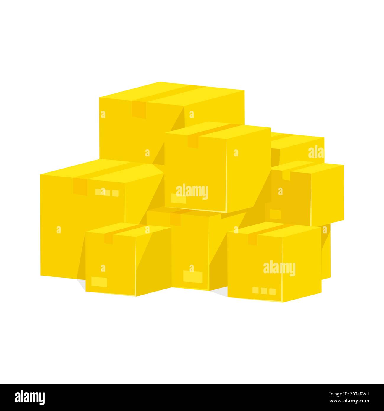 Flat boxes pallet cardboard Cut Out Stock Images & Pictures - Alamy
