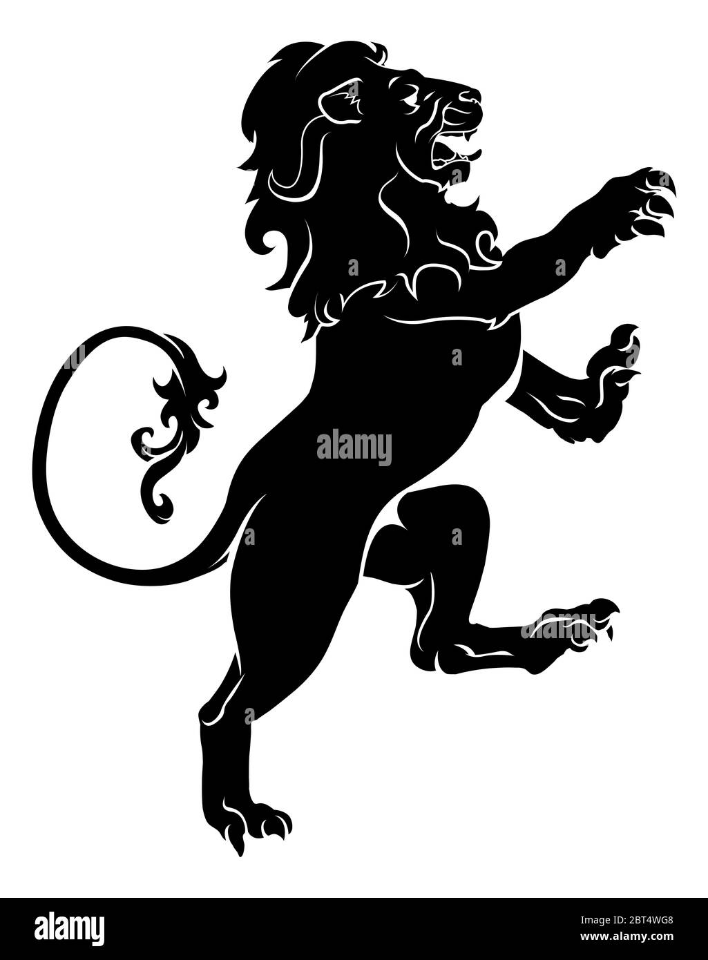 Rampant lion like on crest hi-res stock photography and images - Alamy