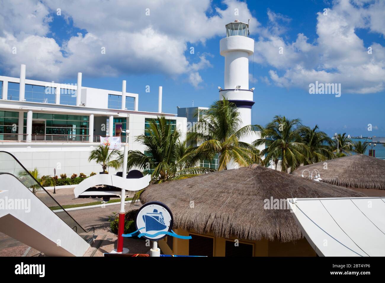 Punta Langosta shopping mall on Cozumel Island, Quintana Roo, Mexico ...