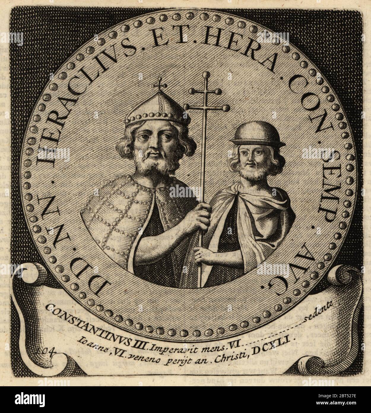 Byzantine Emperor Heraclius, Flavius Heraclius Augustus, 575-641, and ...