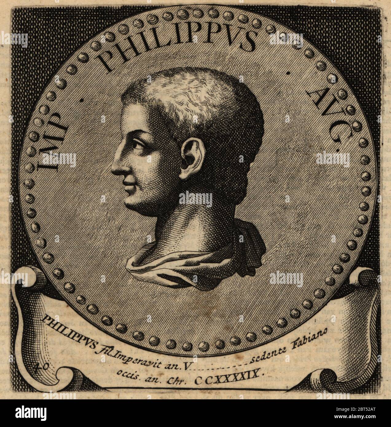 Roman emperor marcus julius philippus severus hi-res stock photography ...