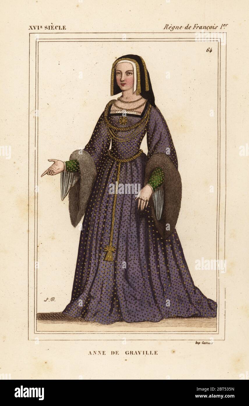 Anne de Graville, Lady Montagu, French poet and translator, daughter of ...