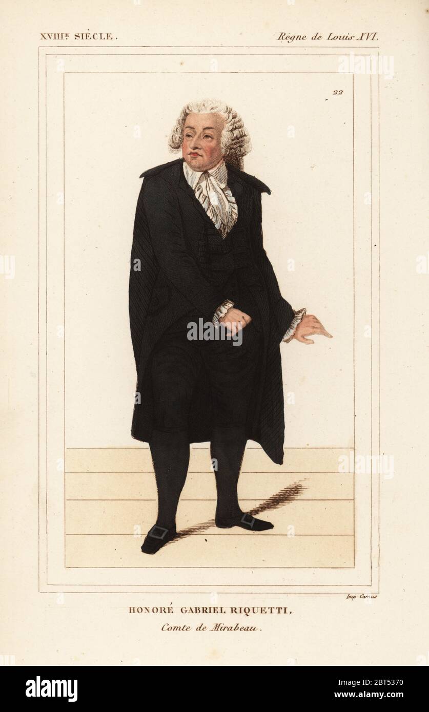 Honore Gabriel Riqueti, Comte de Mirabeau 1749-1791. In costume of a ...