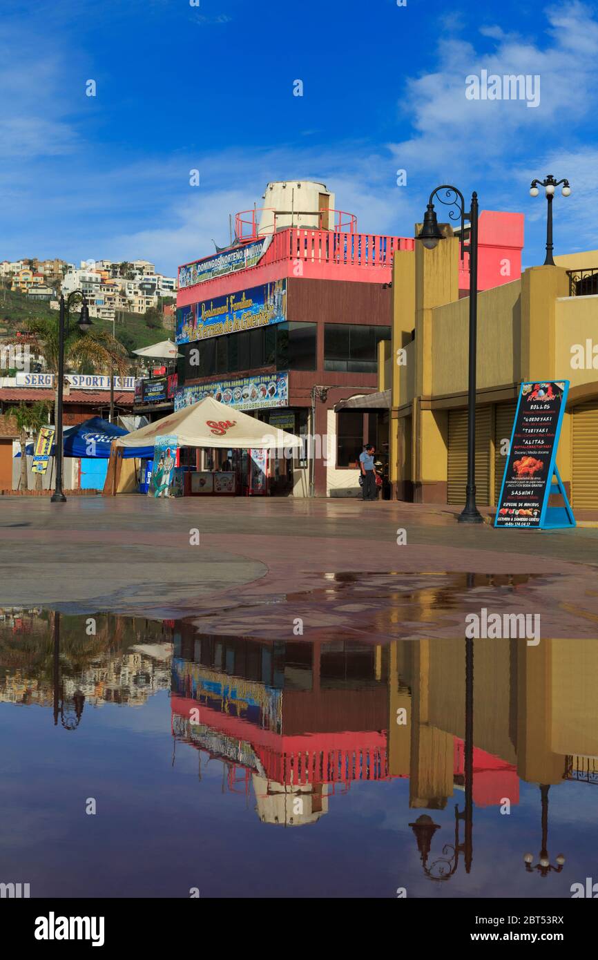 Stores on the Malecon, Ensenada City, Baja California, Mexico Stock ...