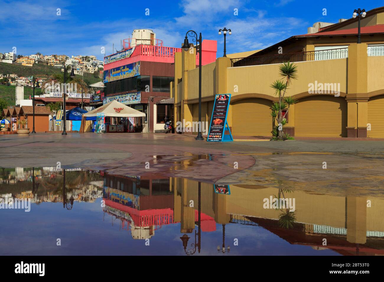 Stores on the Malecon, Ensenada City, Baja California, Mexico Stock ...