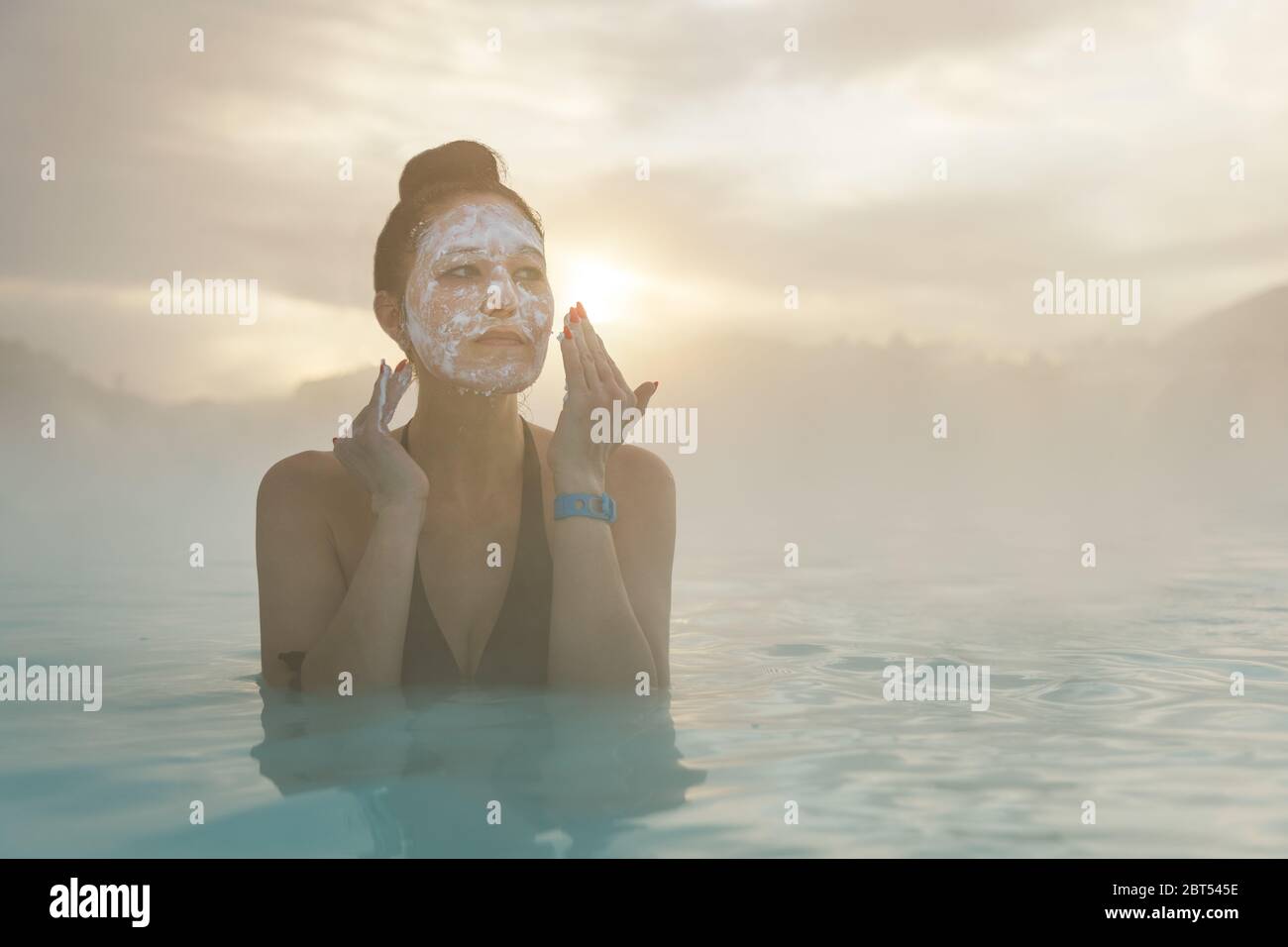 Reykjanes blue lagoon mask hi-res stock photography and images - Alamy