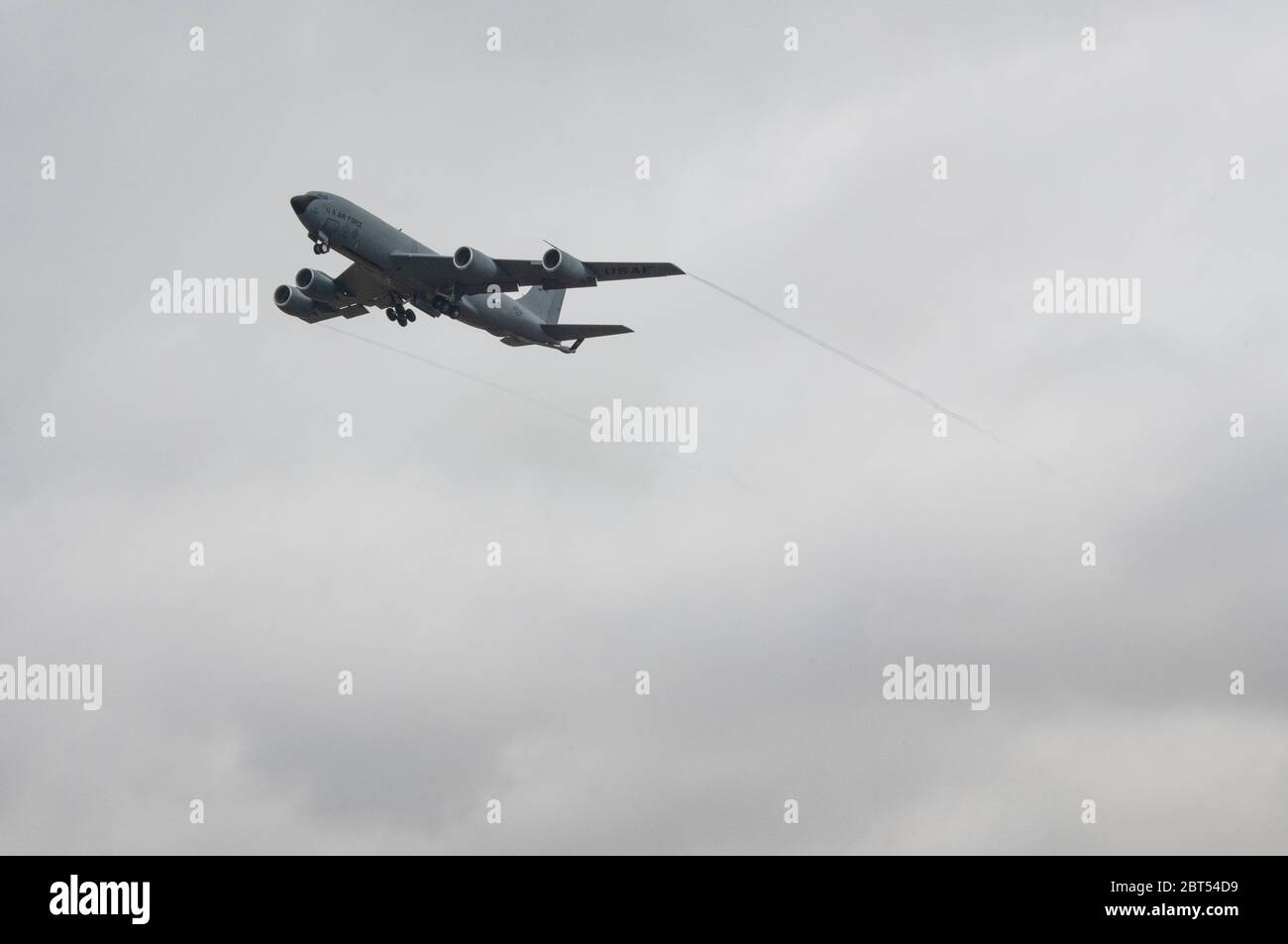 A U.S. Air Force KC-135 Stratotanker takes off from the 97th Air ...