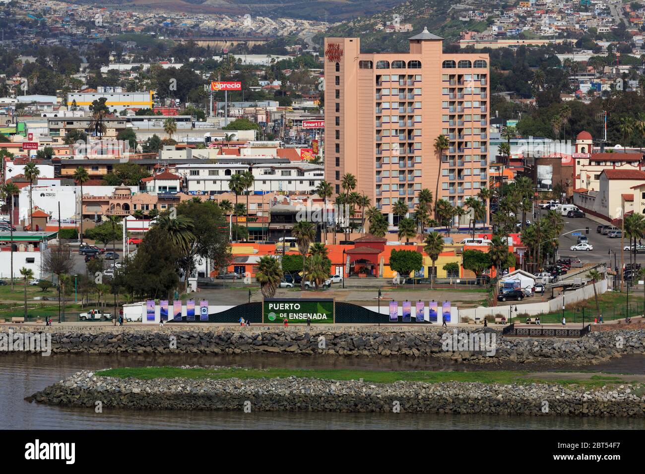 Villa Marina Hotel, Ensenada City, Baja California, Mexico Stock Photo ...