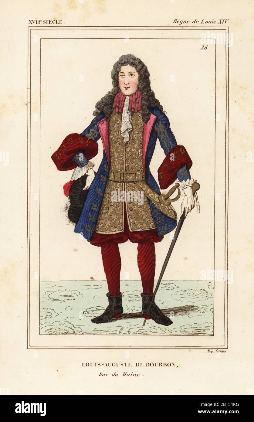 Louis-Auguste de Bourbon, Duc de Maine, 1670-1736. Handcoloured ...