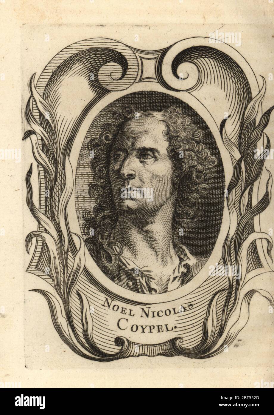 Portrait of Noel Nicolas Coypel, French painter 1690-1734. Copperplate ...