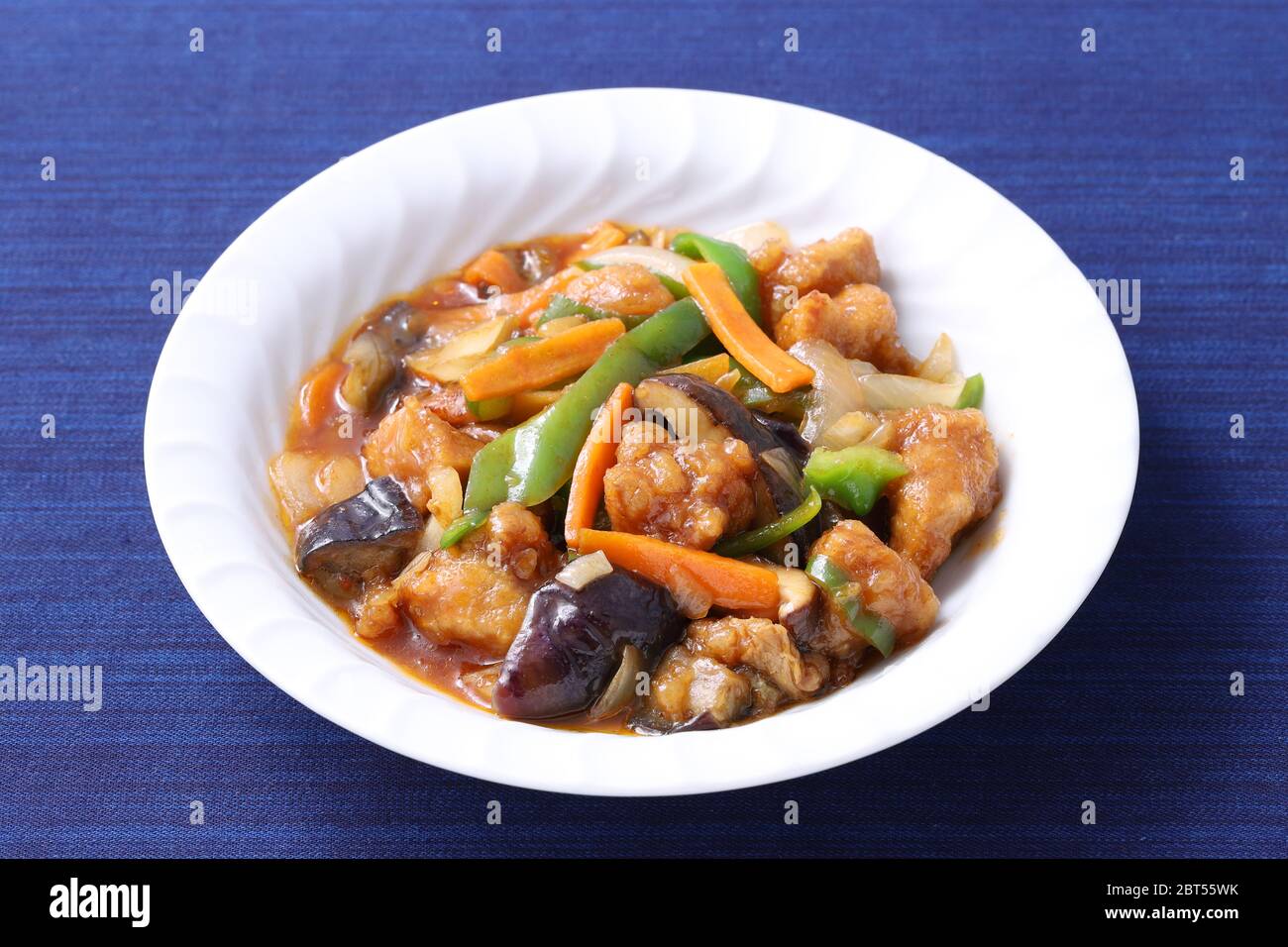 sweet and sour pork in a dish, Subuta Stock Photo - Alamy