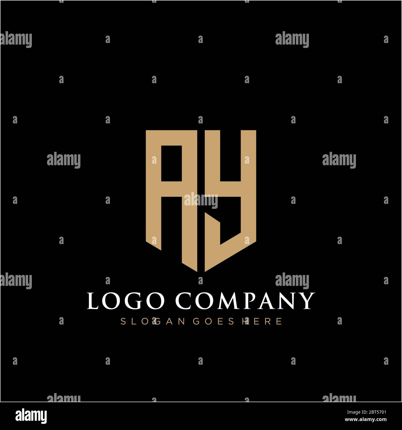 Ay initial logo design hi-res stock photography and images - Alamy